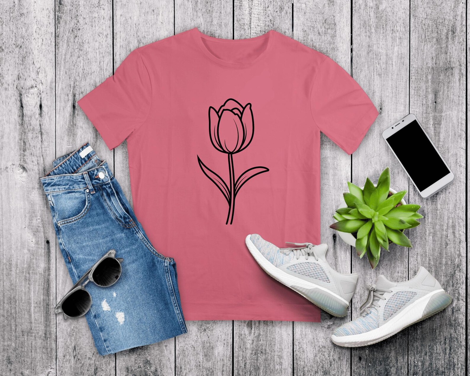 Tulip Svg, Flower Svg, Tulip Flower Svg, Tulip Outline Svg, Tulip ...
