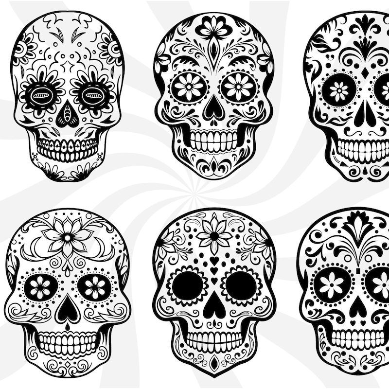 Skull Svg - Etsy