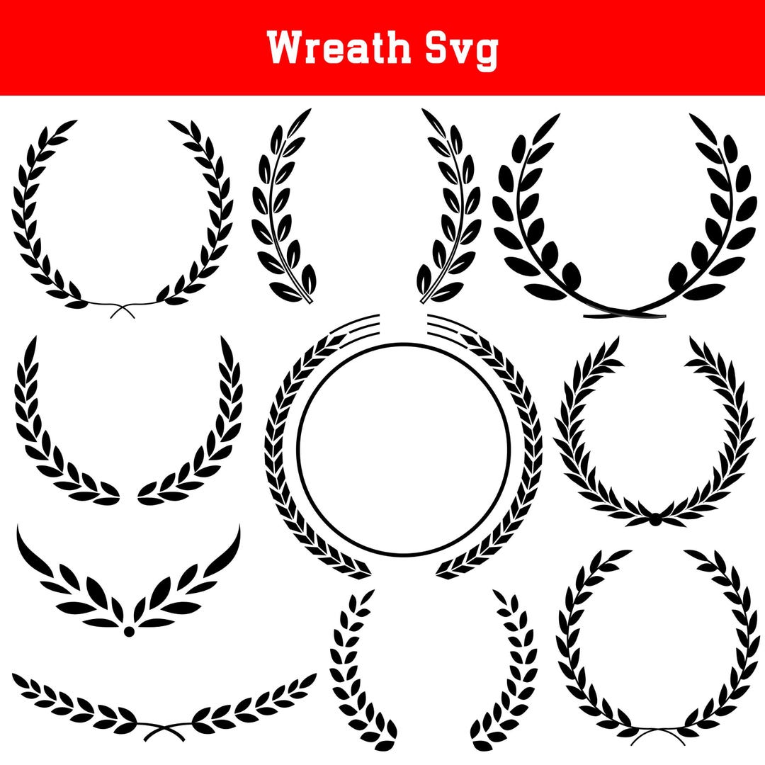 Wreath Svg Bundle, Wreath Svg, Wreath Cut Files, Wreath Clipart ...