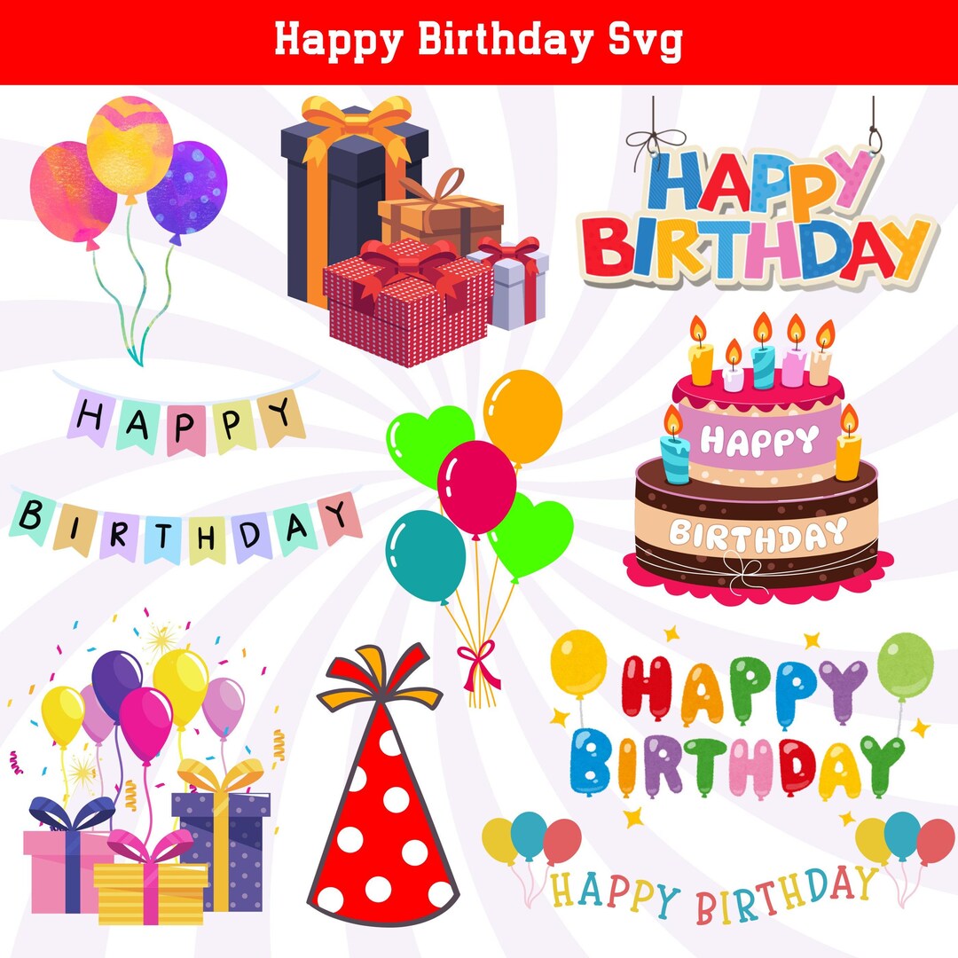 Happy Birthday Svg, Birthday Svg, Birthday Shirt, Birthday Silhouette ...