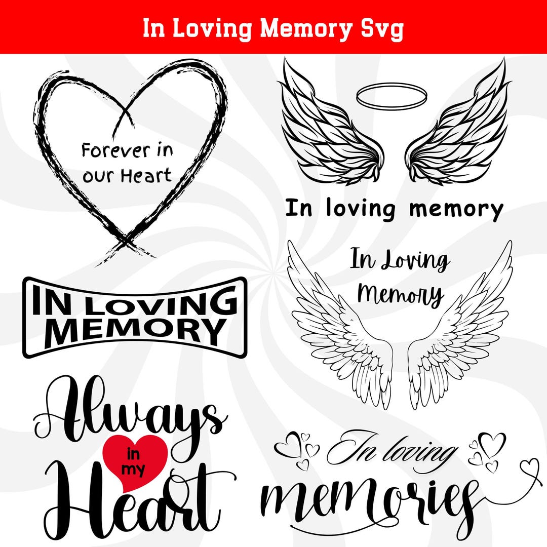 In Loving Memory Svg, Memorial Svg, Rest in Peace Svg, Heaven Svg ...