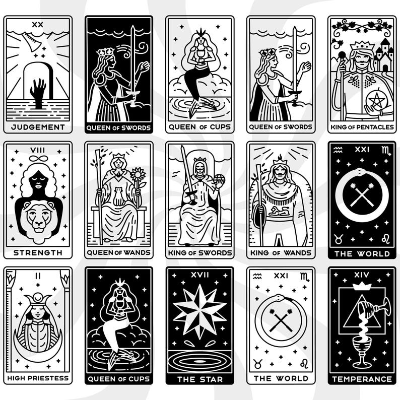 Tarot Card Svg, Celestial Tarot Svg, Witch Tarot Svg, Celestial Svg ...