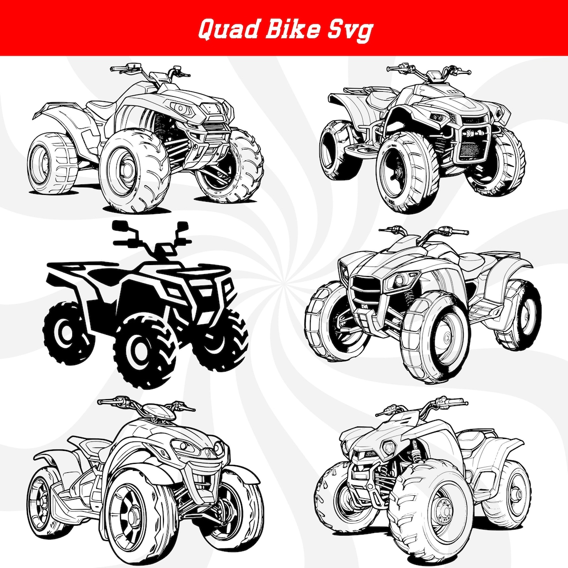Quad Bike Svg, Atv Quad Bike, off Road Bike, Motorbike Svg, Bike Svg ...