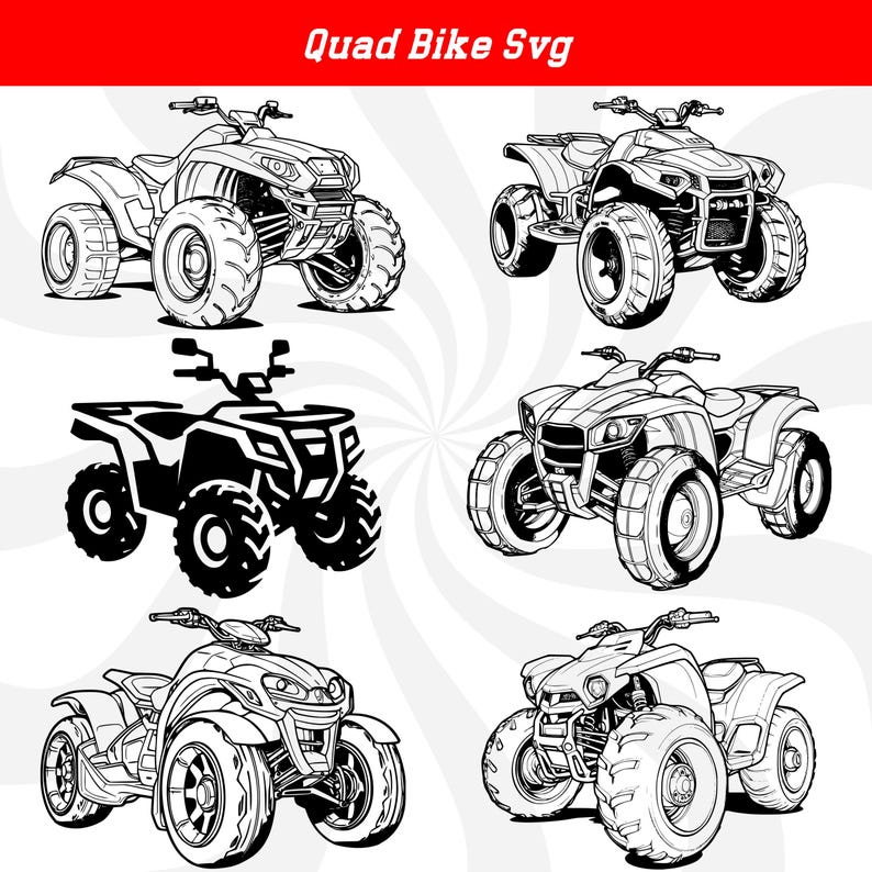 Quad Bike Svg, Atv Quad Bike, off Road Bike, Motorbike Svg, Bike Svg ...