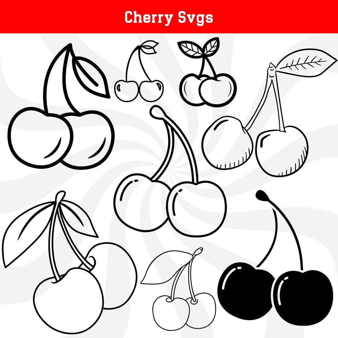 Cherry Svg, Cherry Clipart, Cherry Svg Files, Cherry Cut Files, Cherry ...