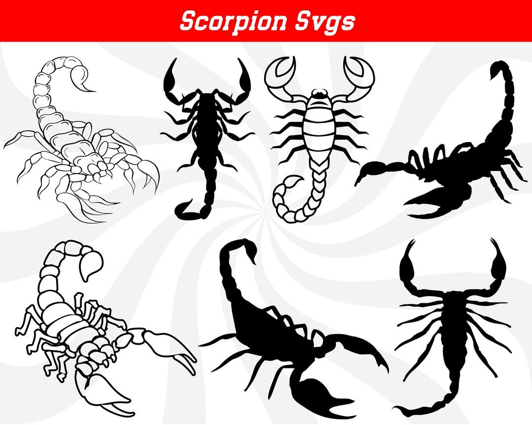 Scorpion Svg, Scorpion Vector, Scorpion Silhouette, Scorpion Clipart ...