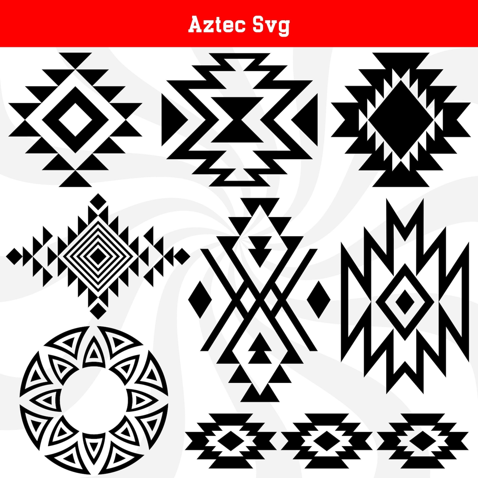 Aztec Svg Bundle, Southwestern Elements, Aztec Pattern Svg, Aztec ...