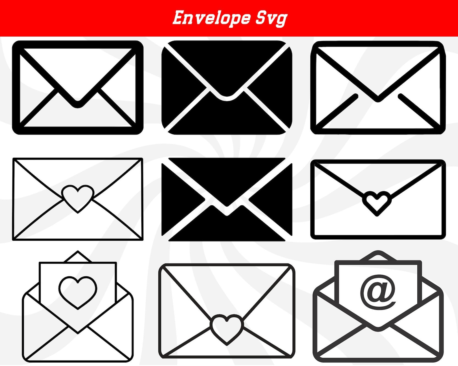Envelope Bundle Svg, Mail Svg, Envelope Clipart, Envelope Vector ...
