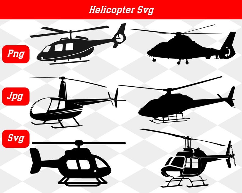 Helicopter Svg, Helicopter Clipart, Airplane Svg, Helicopter Cricut ...