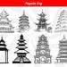 Pagoda Svg, Temple Svg, Japanese Pagoda, Pagoda Clipart, Pagoda Cricut ...
