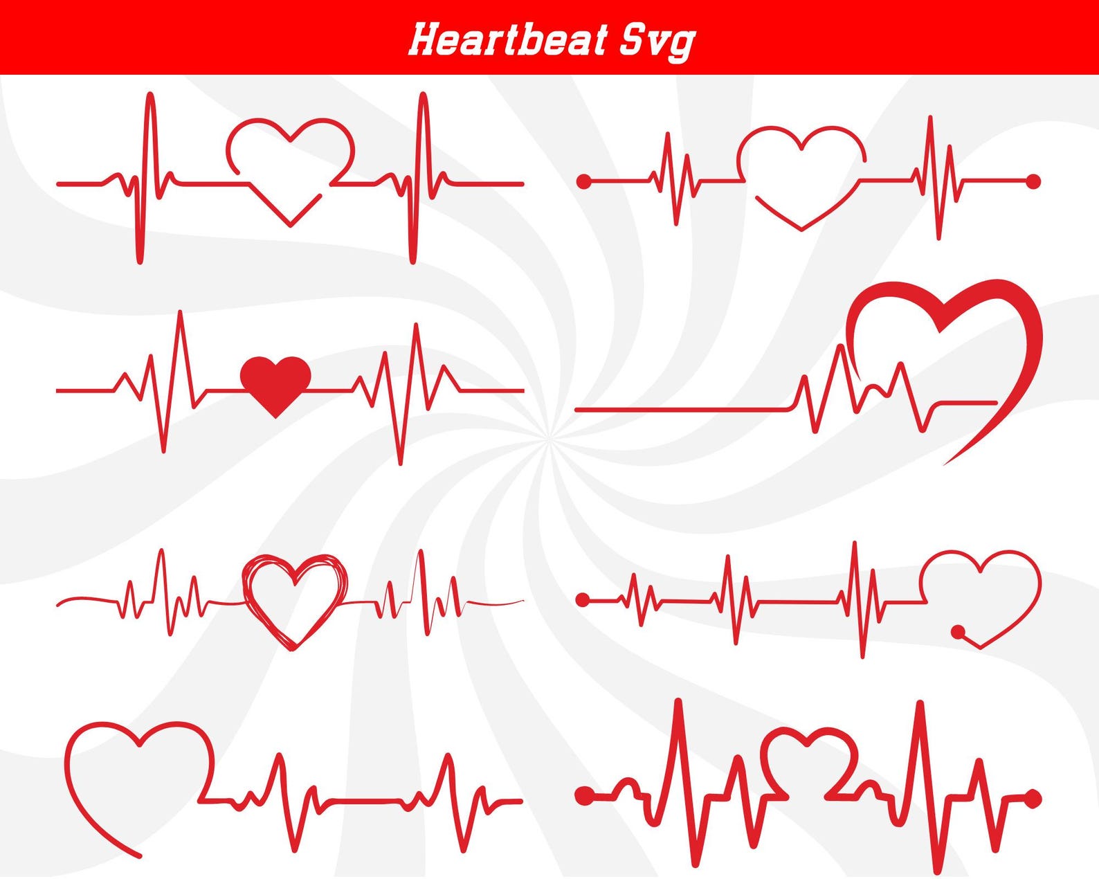 Heartbeat Svg, Heartbeat Clipart, Heart Svg, Heartbeat Vector, Medical ...