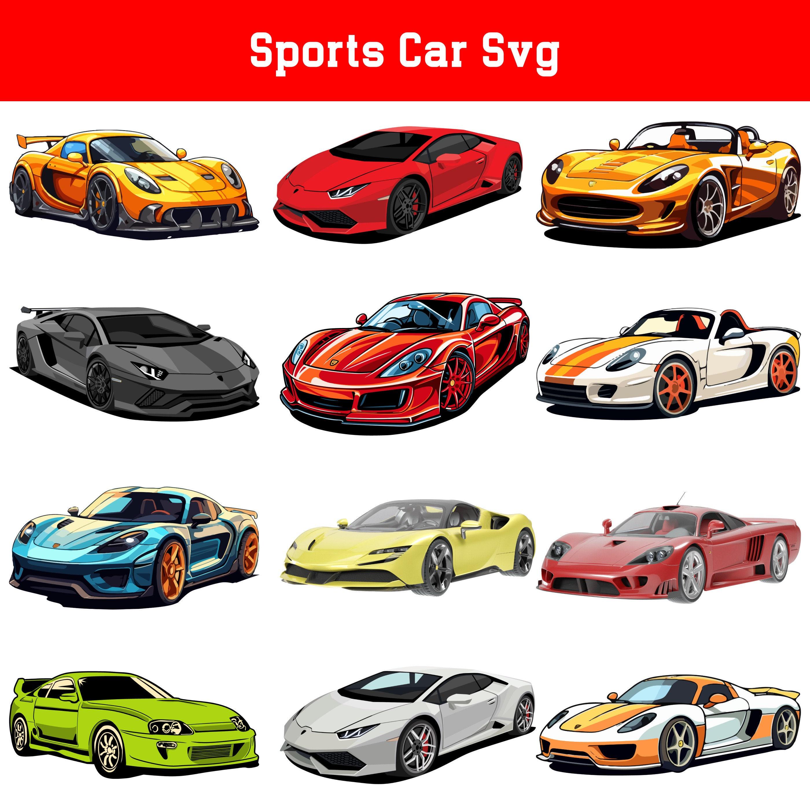 Sports Car Svg, Racing Car Svg, Luxury Car Svg, Sports Car Clipart, Car ...