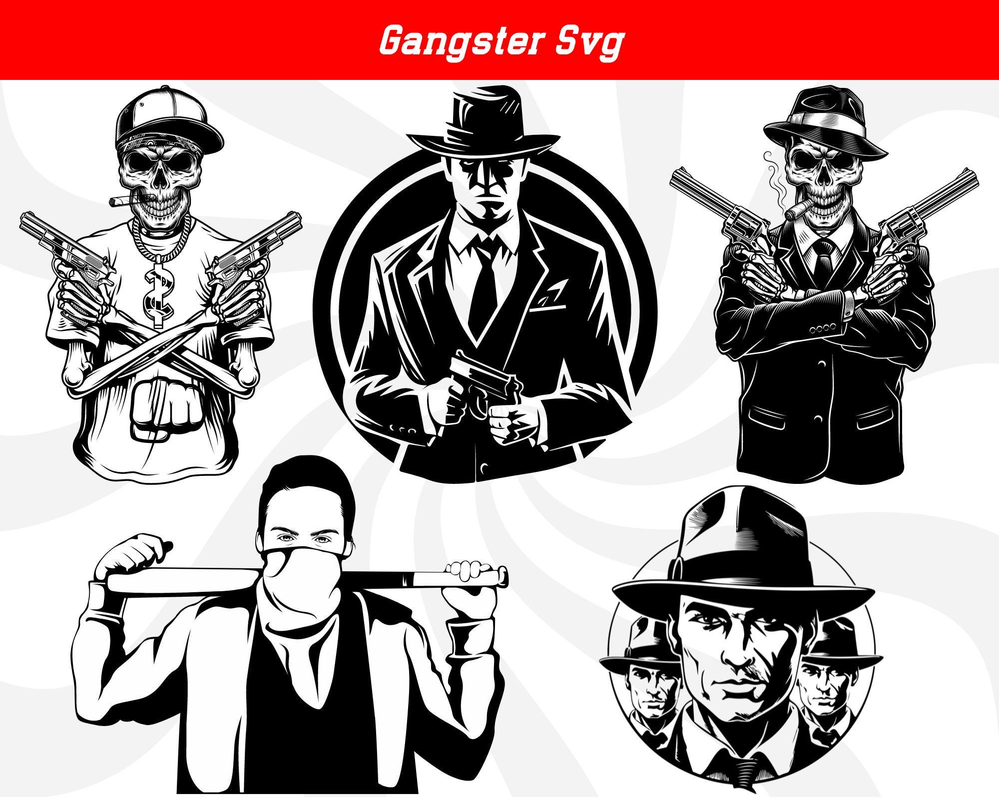 Gangster Svg, Gangster Clipart, Mafia Svg, Gangster Cut Files, Gangster ...