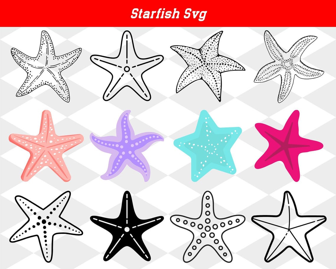 Starfish Svg, Starfish Clipart, Ocean Svg, Starfish Cricut, Starfish ...