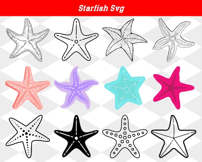 Starfish Svg, Starfish Clipart, Ocean Svg, Starfish Cricut, Starfish ...