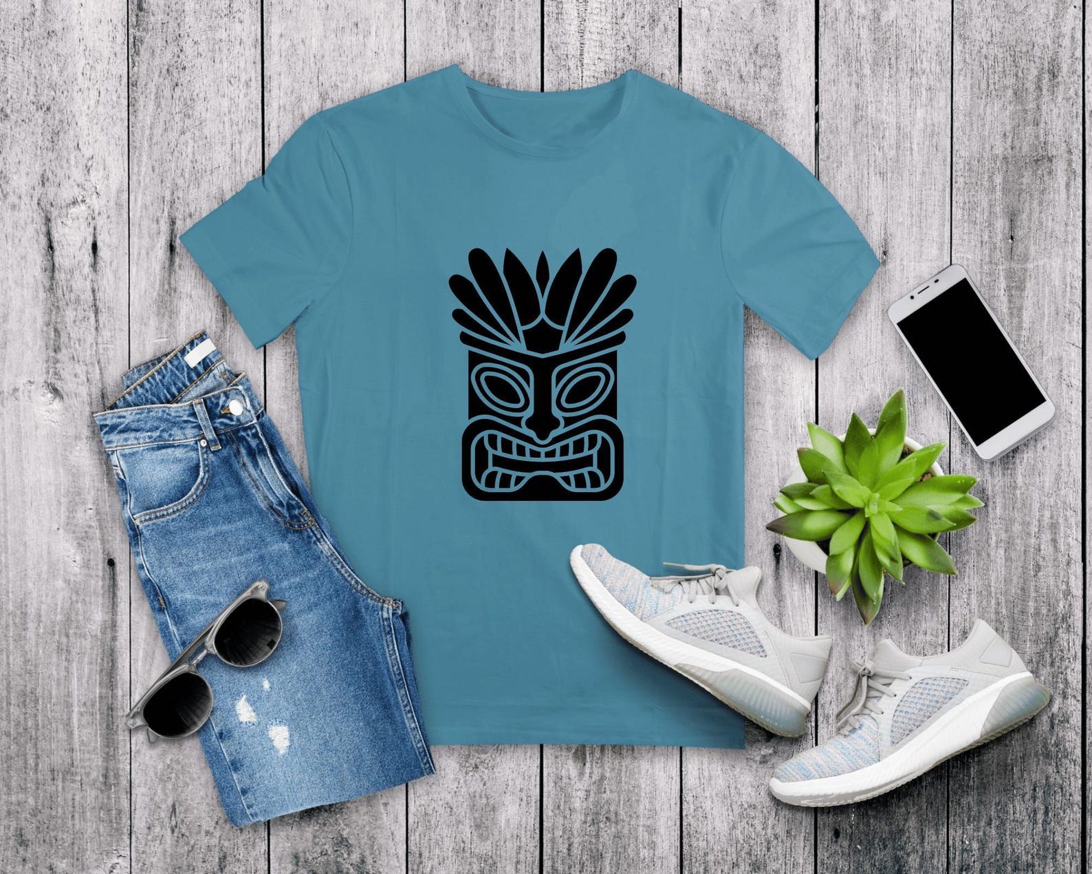 Tiki Svg Bundle, Tiki Mask Svg, Tiki Head Svg, Tiki Silhouette, Hawaii ...