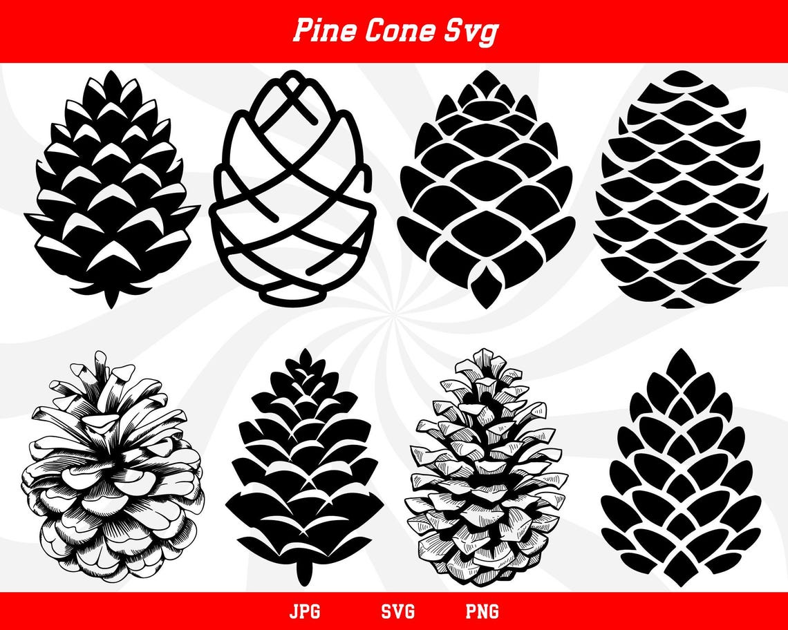 Pine Cone Svg, Pinecone Clipart, Pine Tree Svg, Pinecone Silhouette ...