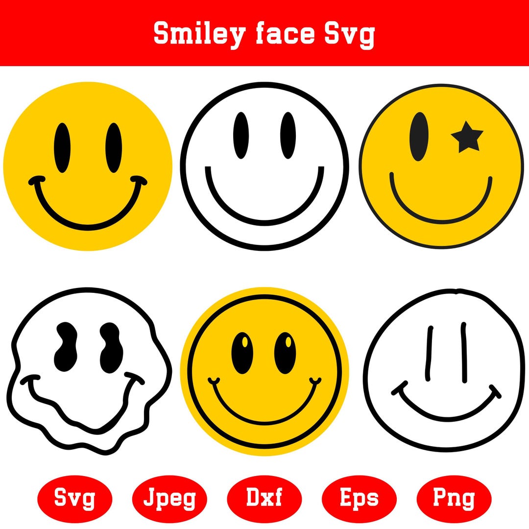 Smiley Face Svg, Smiley Svg, Emoji Svg, Happy Face Svg, Smiley Clipart ...