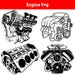 Engine Svg, Car Engine Svg, Engine Block Svg, Engine Clipart, Motor Svg ...