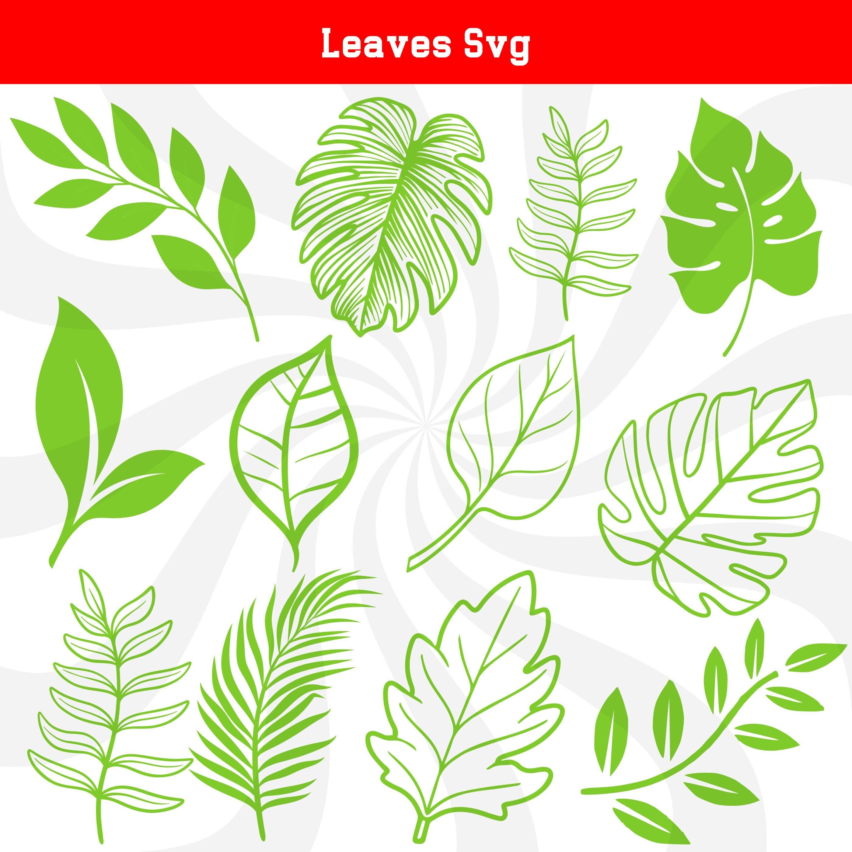 Leaves Svg Bundle, Leaves Svg Files, Leaf Svg, Leaves Clipart, Leaves ...