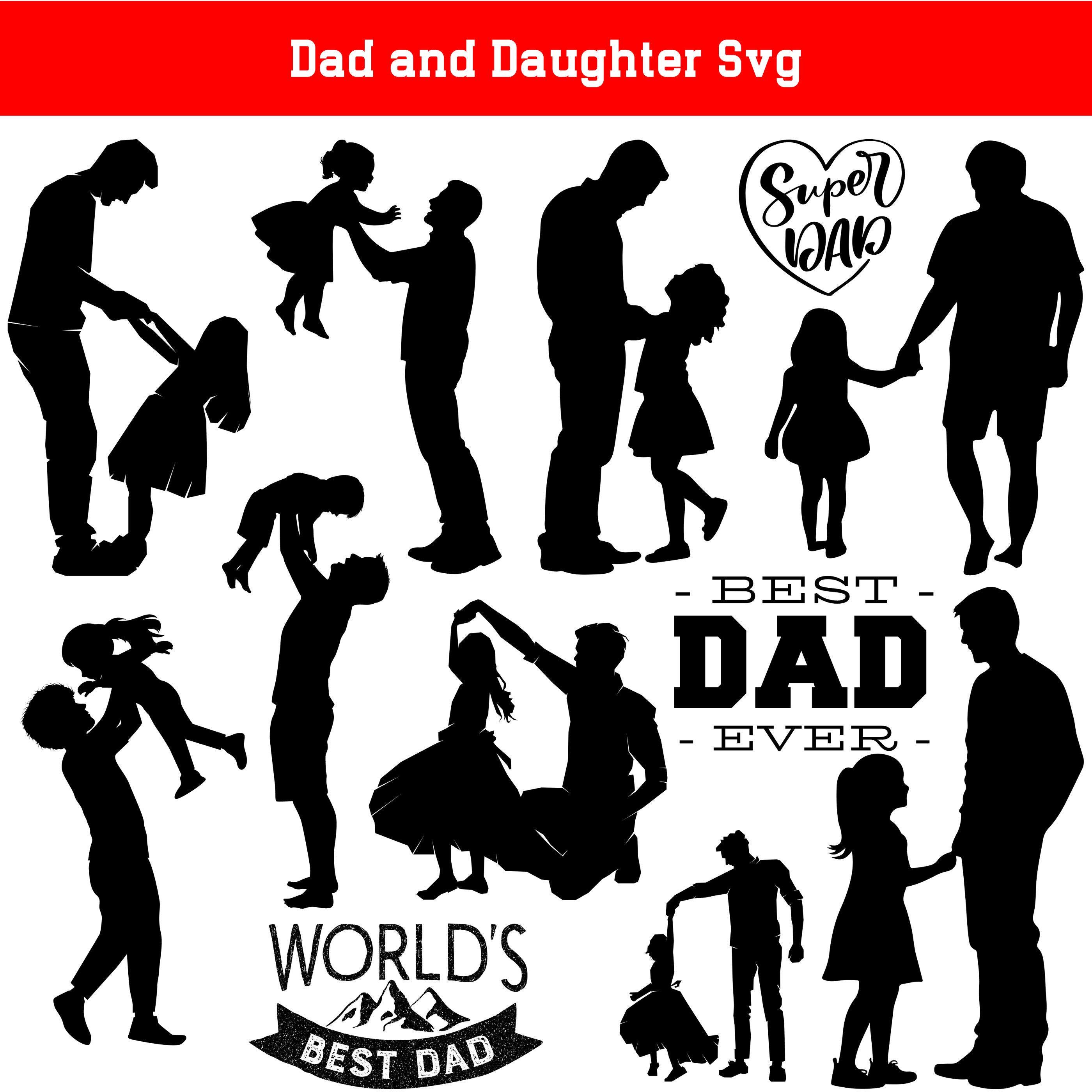 Dad and Daughter Svg, Dad Svg, Fathers Day Svg, Daddy Dvg, Dad Svg ...