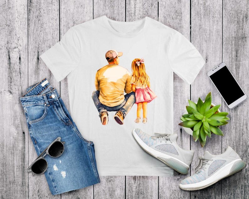 Dad and Daughter Clipart, Father Daughter Clipart, Dad Life Svg, Father ...