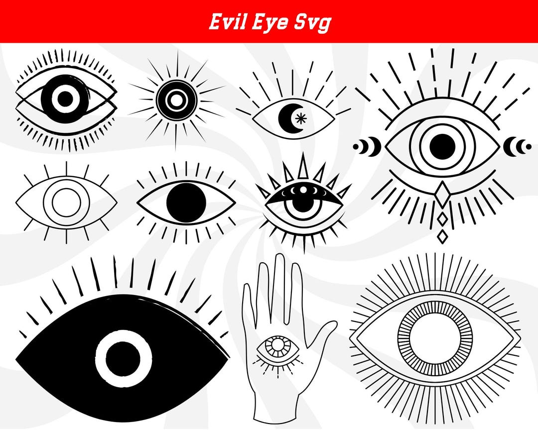 Evil Eye Svg, Evil Eye Clipart, Mystical Svg, Humsa Svg, Evil Eye ...