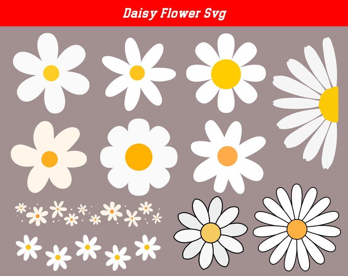 Daisy Flower Outline SVG, Daisy Flower Clipart, Daisy Flower Files for ...