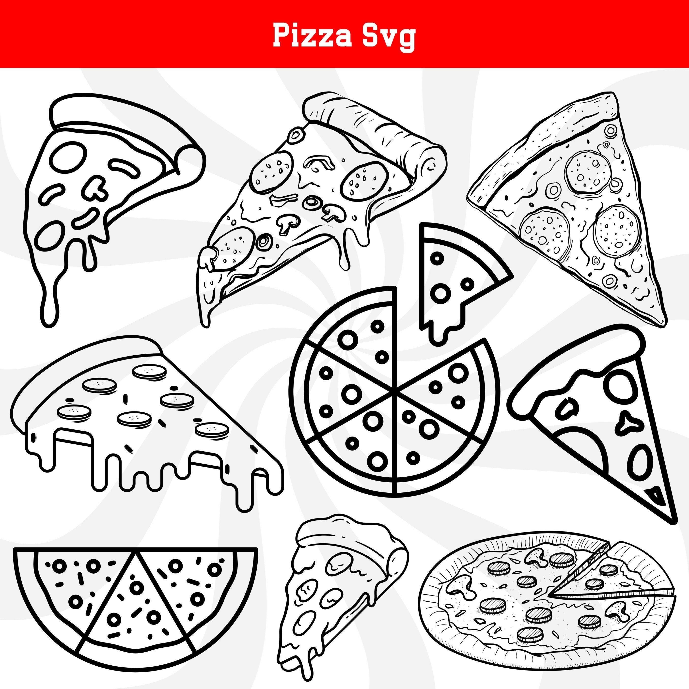 Pizza Svg, Pizza Clipart, Pizza Silhouette, Pizza Shirt, Pizza Cricut ...