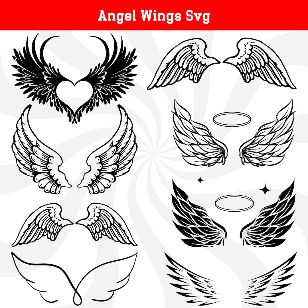 Engel Flügel svg, Flügel svg png, Engelsflügel Clipart, Engelsflügel ...