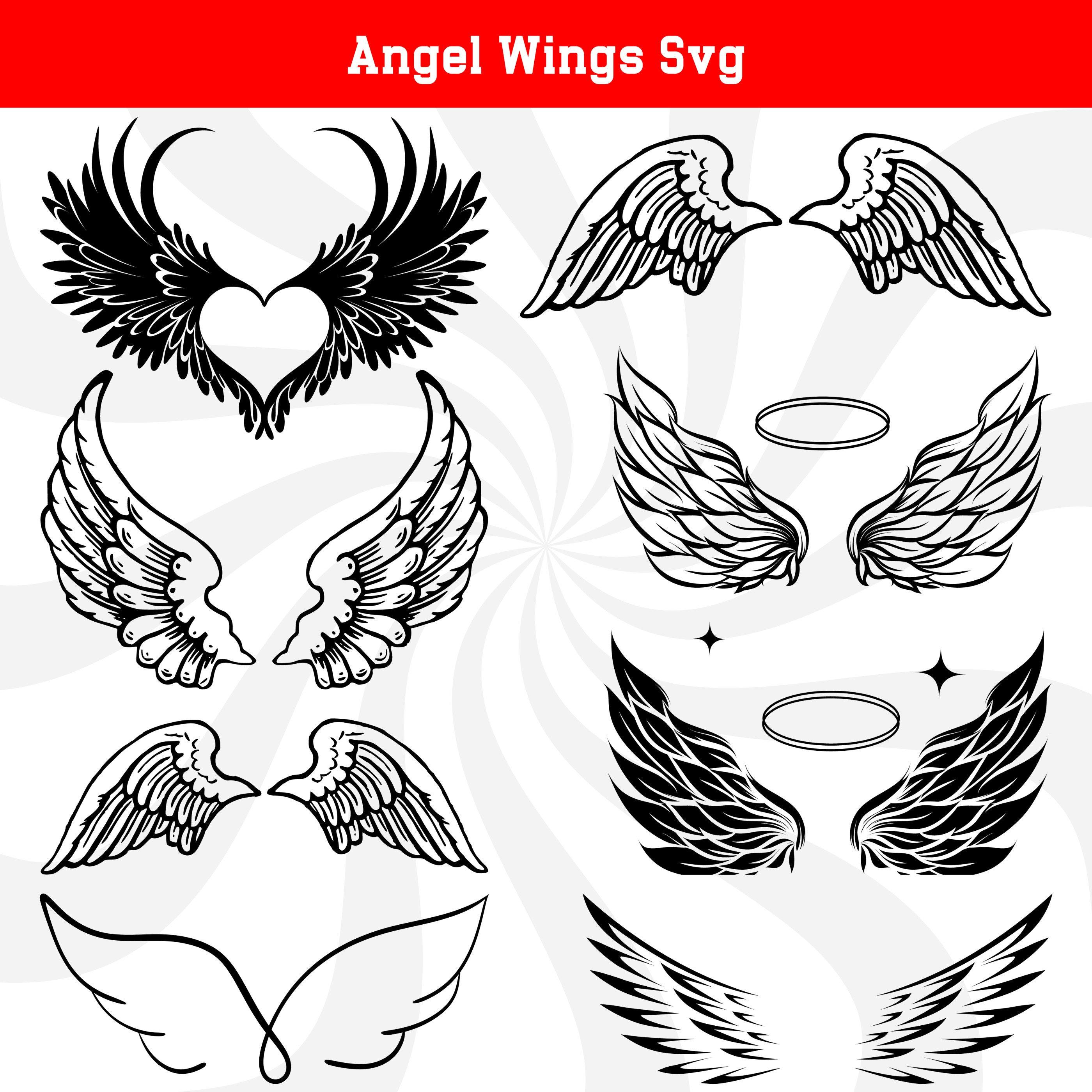 Angel Wings Svg, Wings Svg Png, Angel Wings Clipart, Angel Wings ...