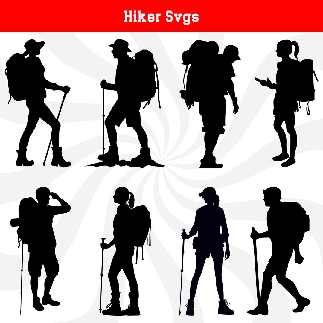 Hiker Svg, Hiking Svg, Hiker Silhouette, Hiking Silhouette, Outdoor Svg ...
