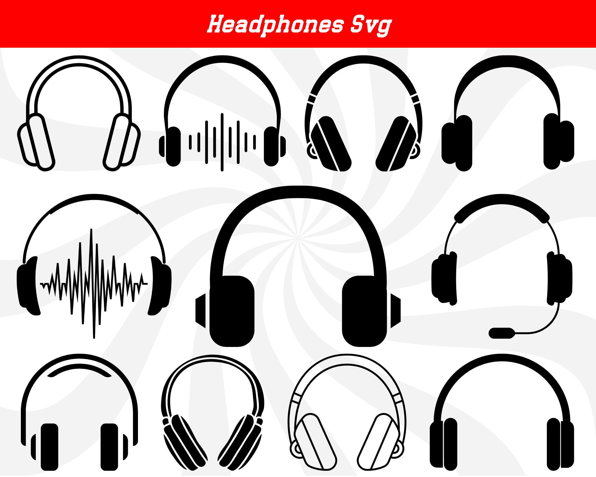 Headphone Svg, Headset Svg, Music Headphone Svg, Headphones Clipart ...