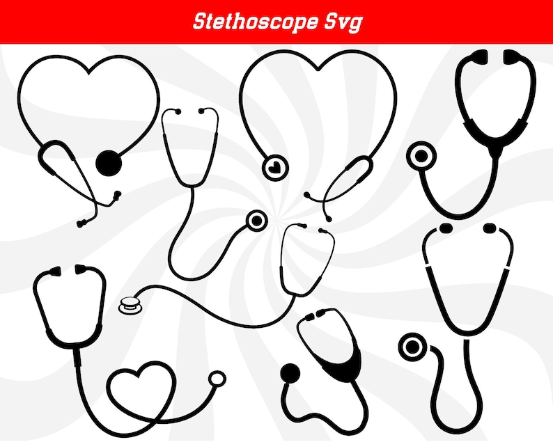 Stethoscope Svg, Stethoscope Cut Files, Stethoscope Clipart ...