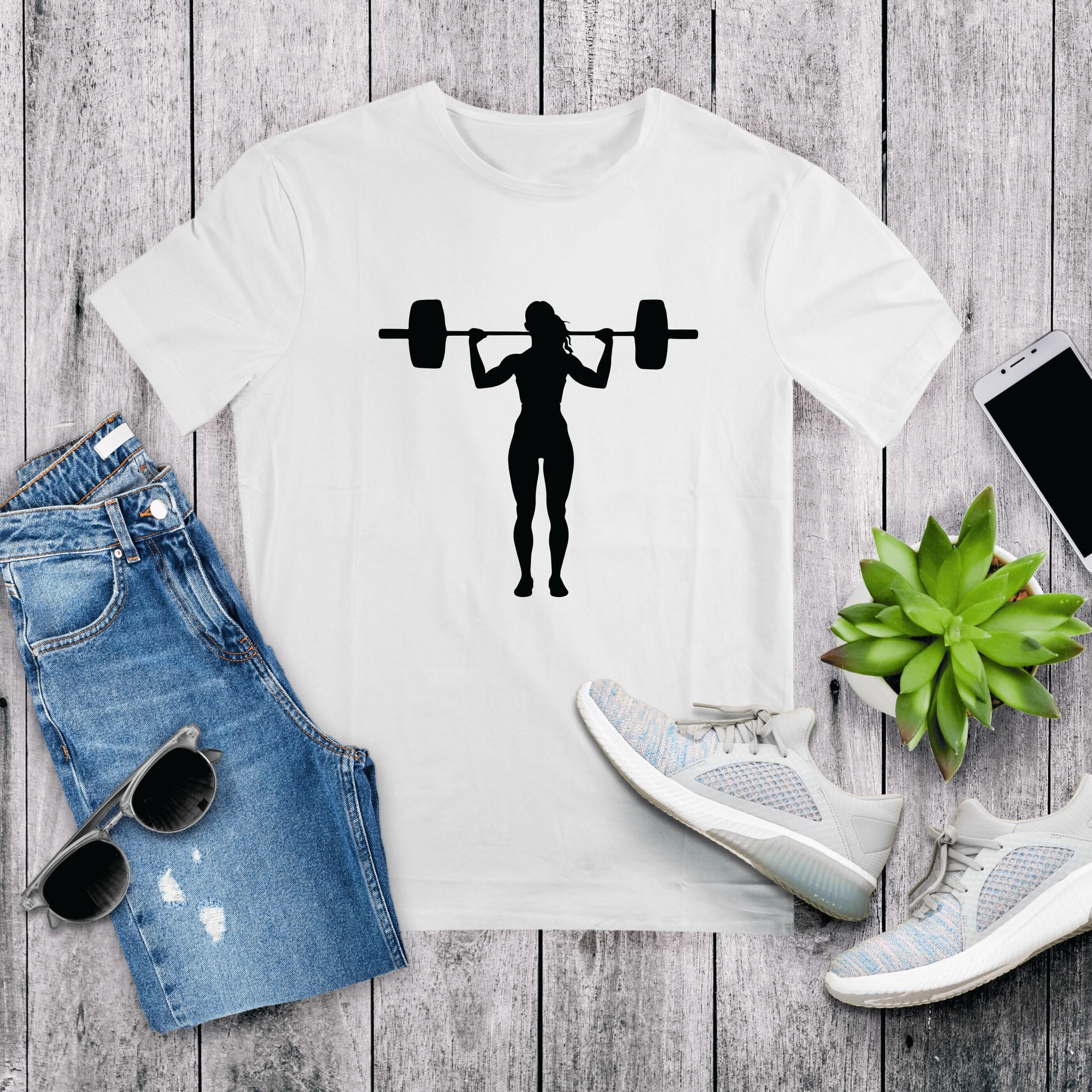 Female Weightlifting Svg, Weightlifter Clipart, Weightlifter Silhouette ...