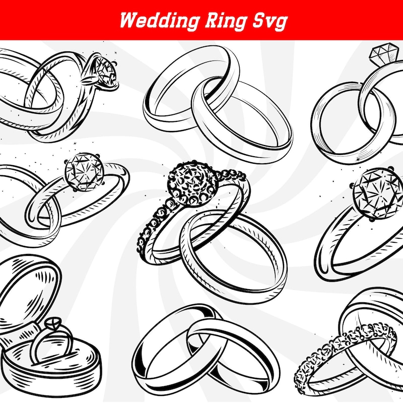 Wedding Ring Svg - Etsy