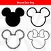 Mouse Ears Svg, Mouse Ears Outline, Mickey Minnie Ears, Minnie Ears Svg ...