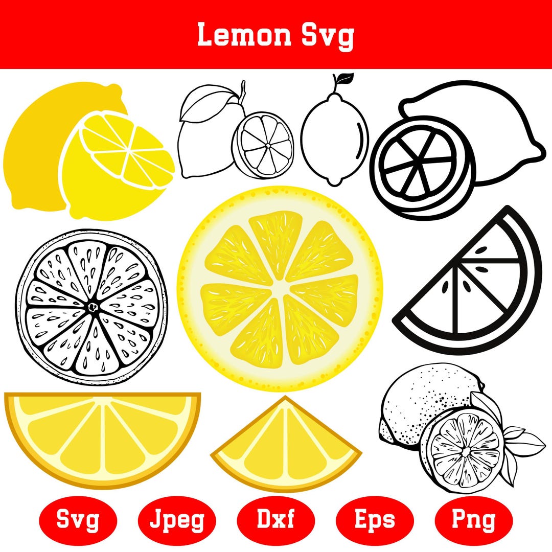 Lemon Svg Bundle, Lemon Svg, Lemon Cut File, Summer Svg, Lemonade Svg ...
