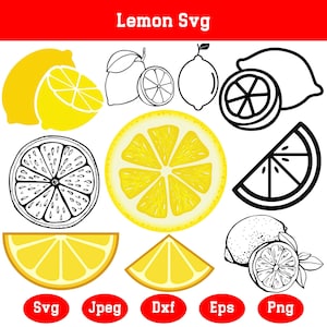 Lemon Svg Bundle, Lemon Svg, Lemon Cut File, Summer Svg, Lemonade Svg, Fruit Svg, Lemon Slice ...