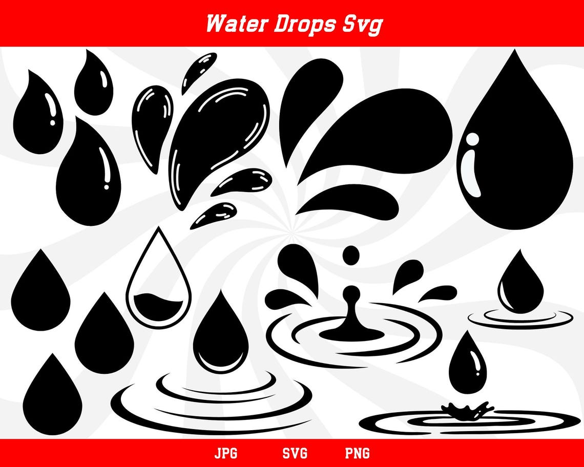 Water Drops Svg, Water Droplet Svg, Water Splash Svg, Water Droplet Png ...