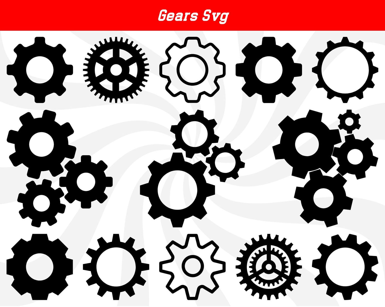 Gears Svg Bundle, Gears Clipart, Gears Shape Svg, Gears Outline Svg ...