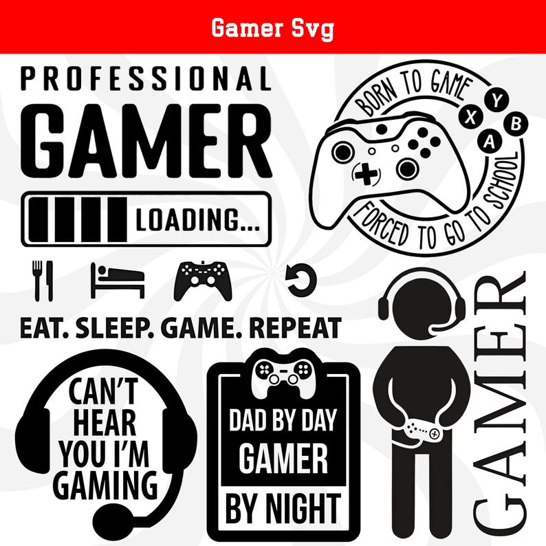 Gamer Svg Bundle, Gamer Svg, Funny Gamer Svg, Game Controller Svg ...