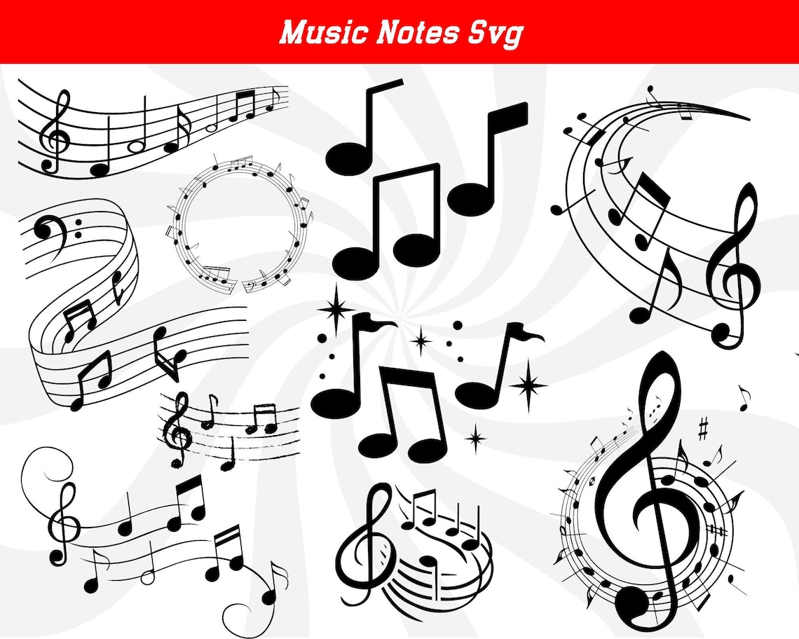 Music Notes Svg, Musical Notes Svg, Musical Notes Clipart, Music ...