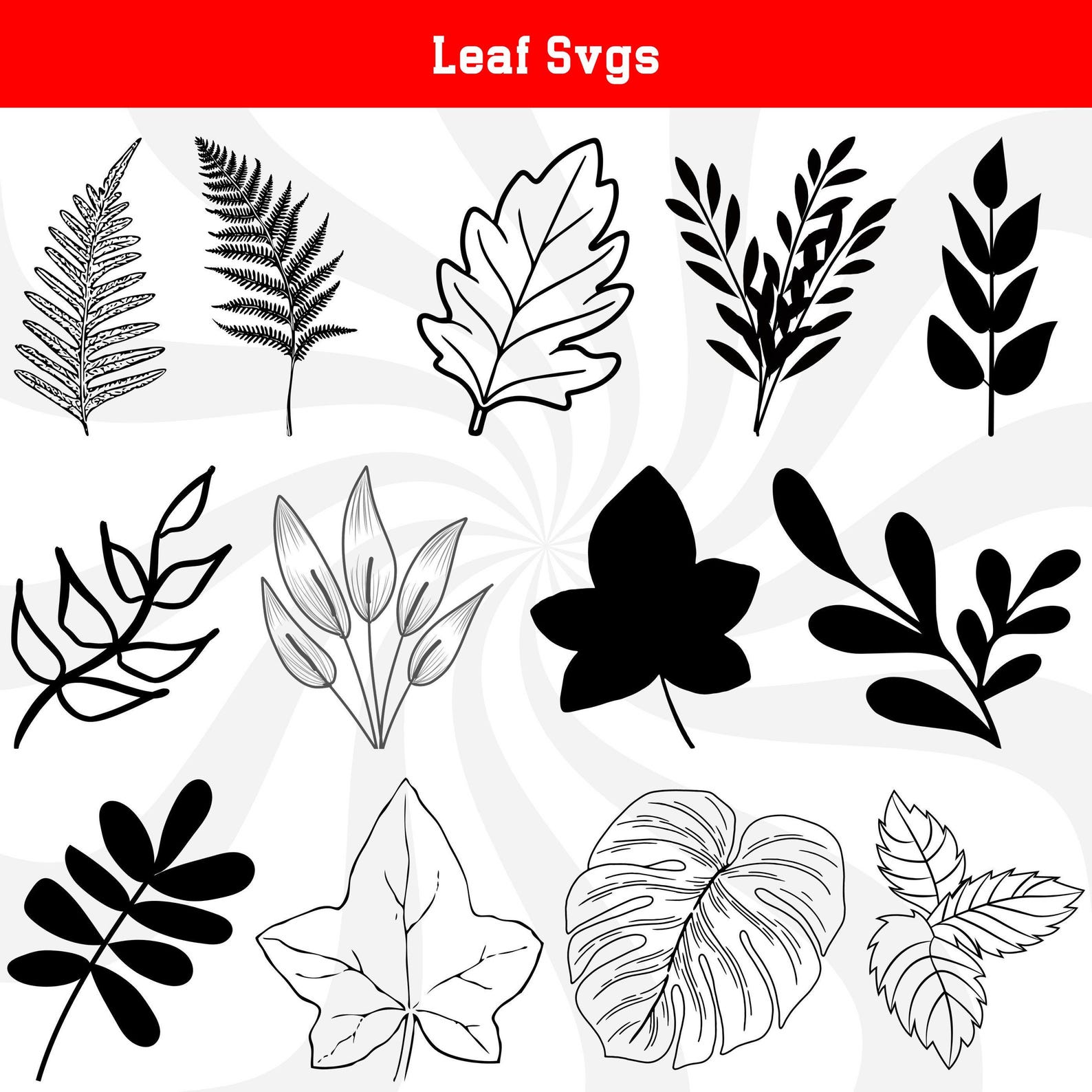 Leaf Svg Bundle, Leaves Svg Files, Leaf Svg, Leaves Vector, Leaves Cut ...