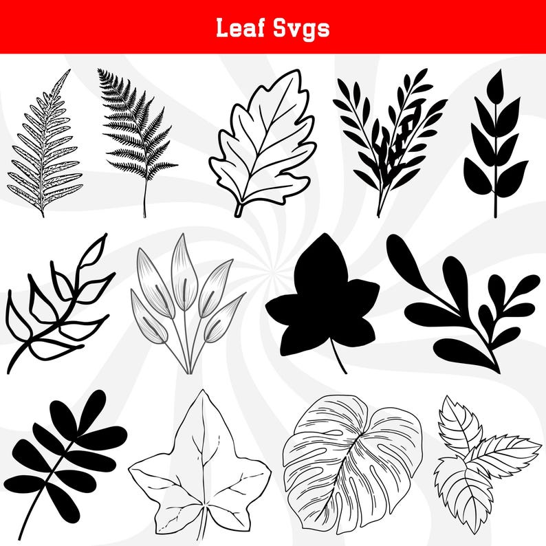 Leaf Svg Bundle, Leaves Svg Files, Leaf Svg, Leaves Vector, Leaves Cut ...