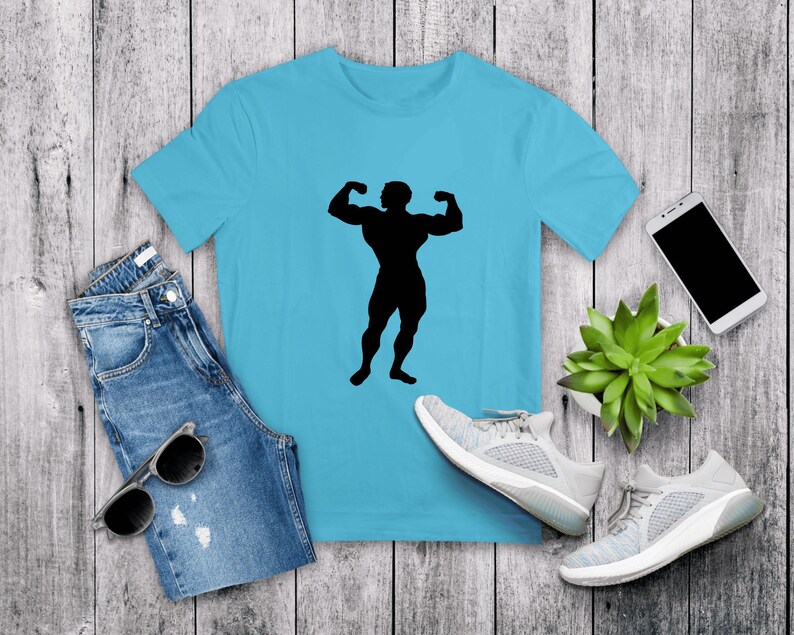 Bodybuilder Svg, Bodybuilder Clipart, Gym Svg, Muscle Man Svg ...