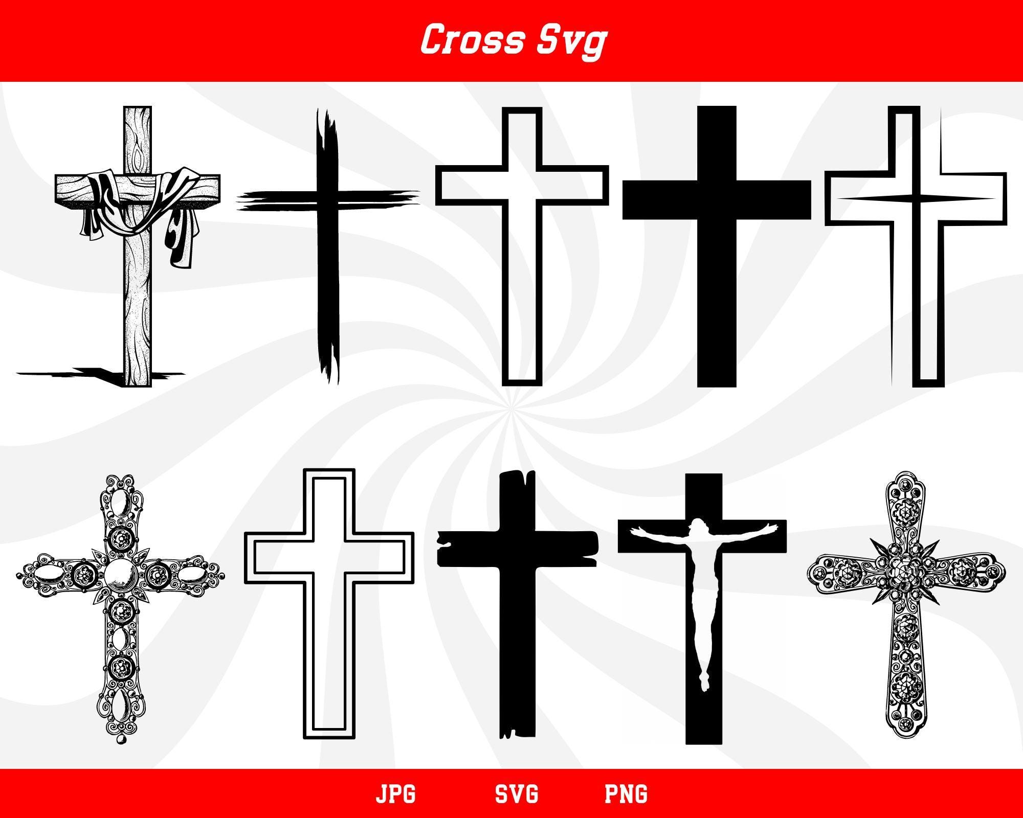 Cross Svg Bundle, Jesus Cross Svg, Cross Clipart, Christian Cross Svg ...