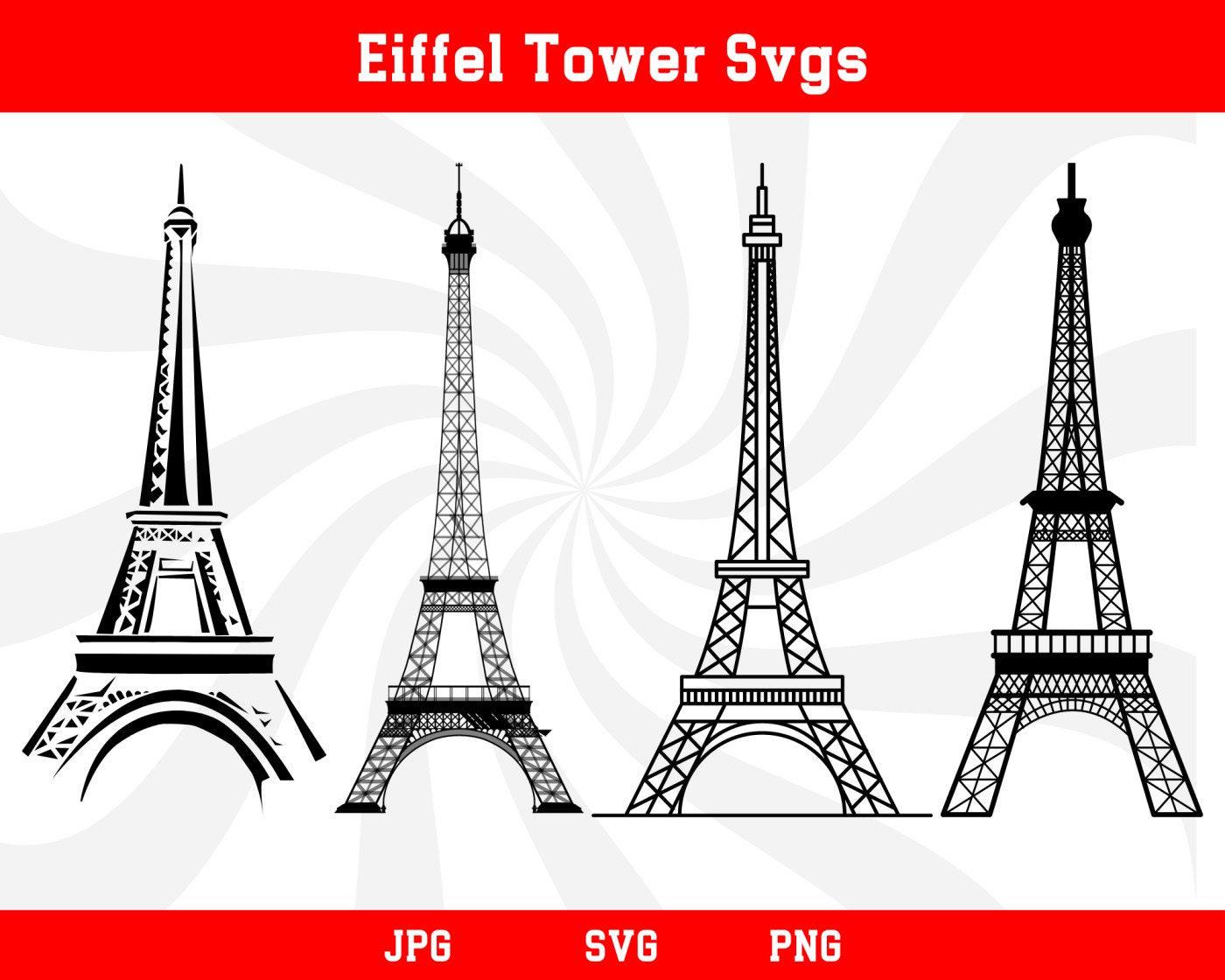 Eiffel Tower Svg, Eiffel Tower Clipart, Paris Svg, Travel Svg, Landmark ...