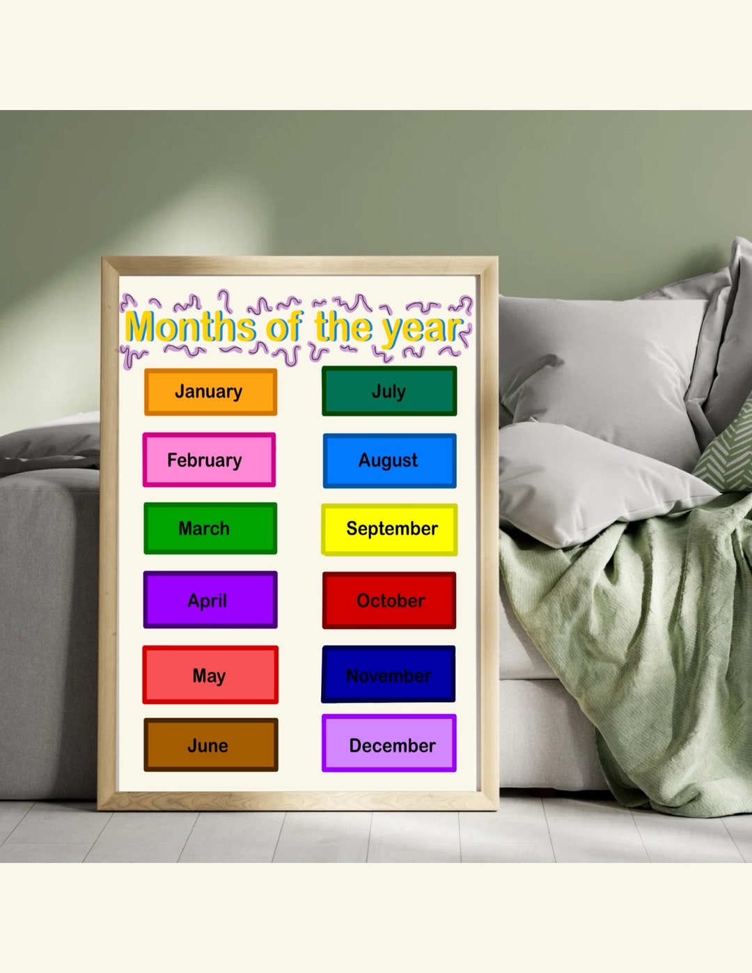 Months of a Year Printable for Kids, Fun Learning, Creative Activities ...