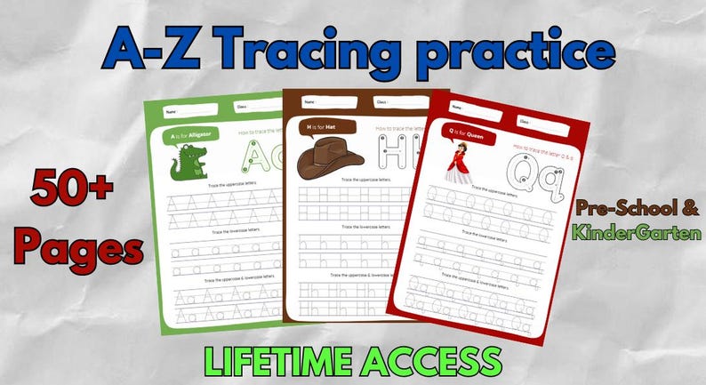 Handwriting Practice Sheets for Early Learning, Letter Formation ...